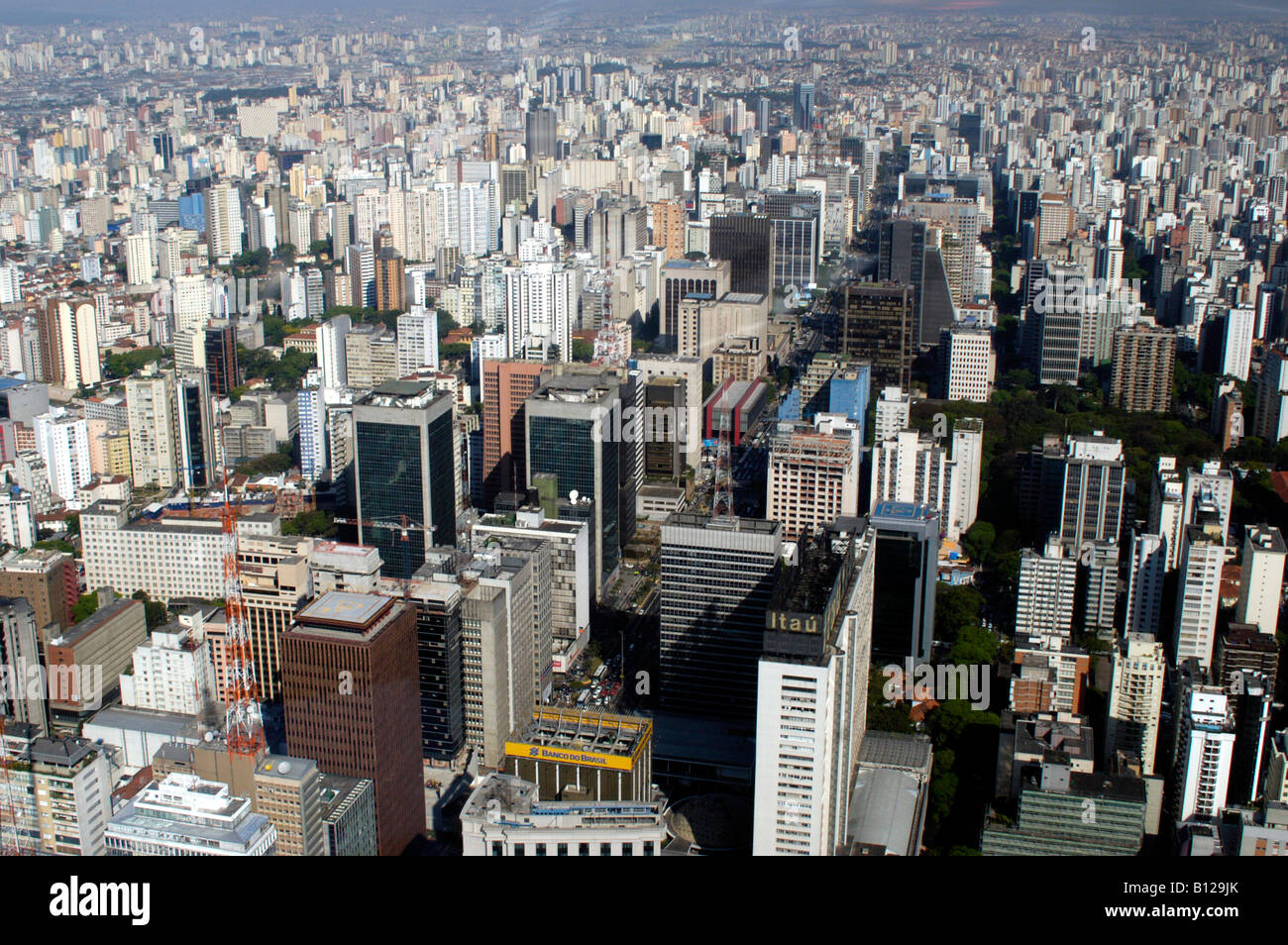 Aerial view of the city of Sao Paulo Brazil 10 08 04 Stock Photo - Alamy