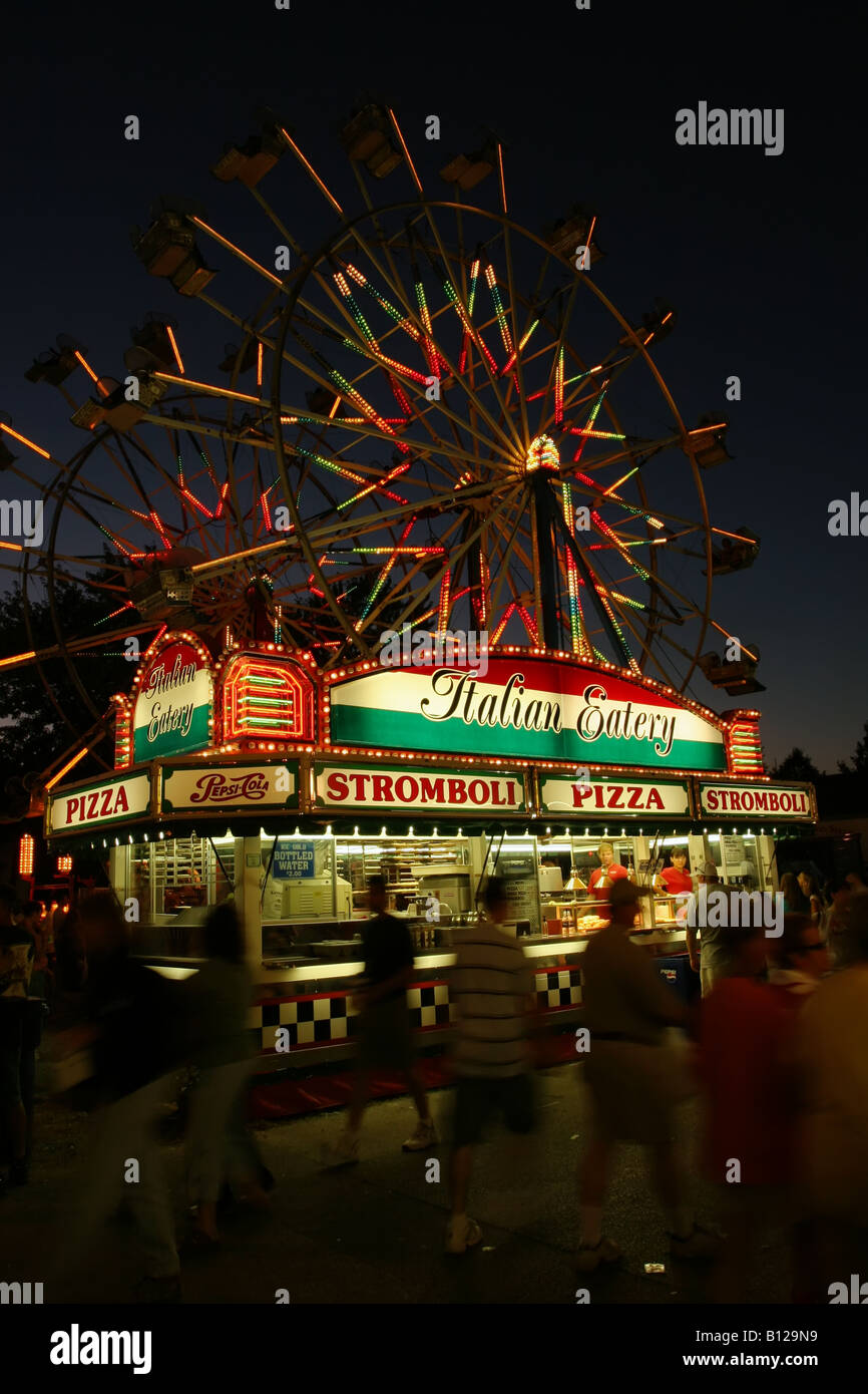 Ferris Wheels and Italian Eatery Canfield Fair Canfield Ohio Stock ...