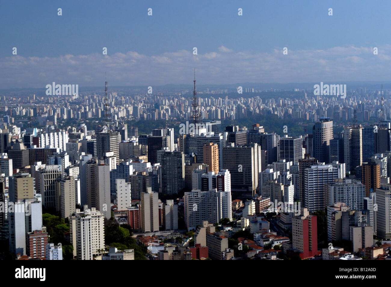 Aerial view of the city of Sao Paulo Brazil 10 08 04 Stock Photo - Alamy