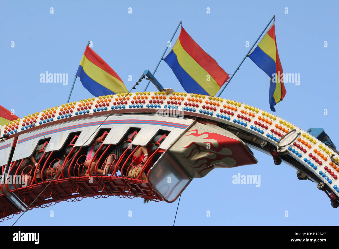 Ring Of Fire Carnival Ride Canfield Fair Canfield Ohio Stock Photo ...