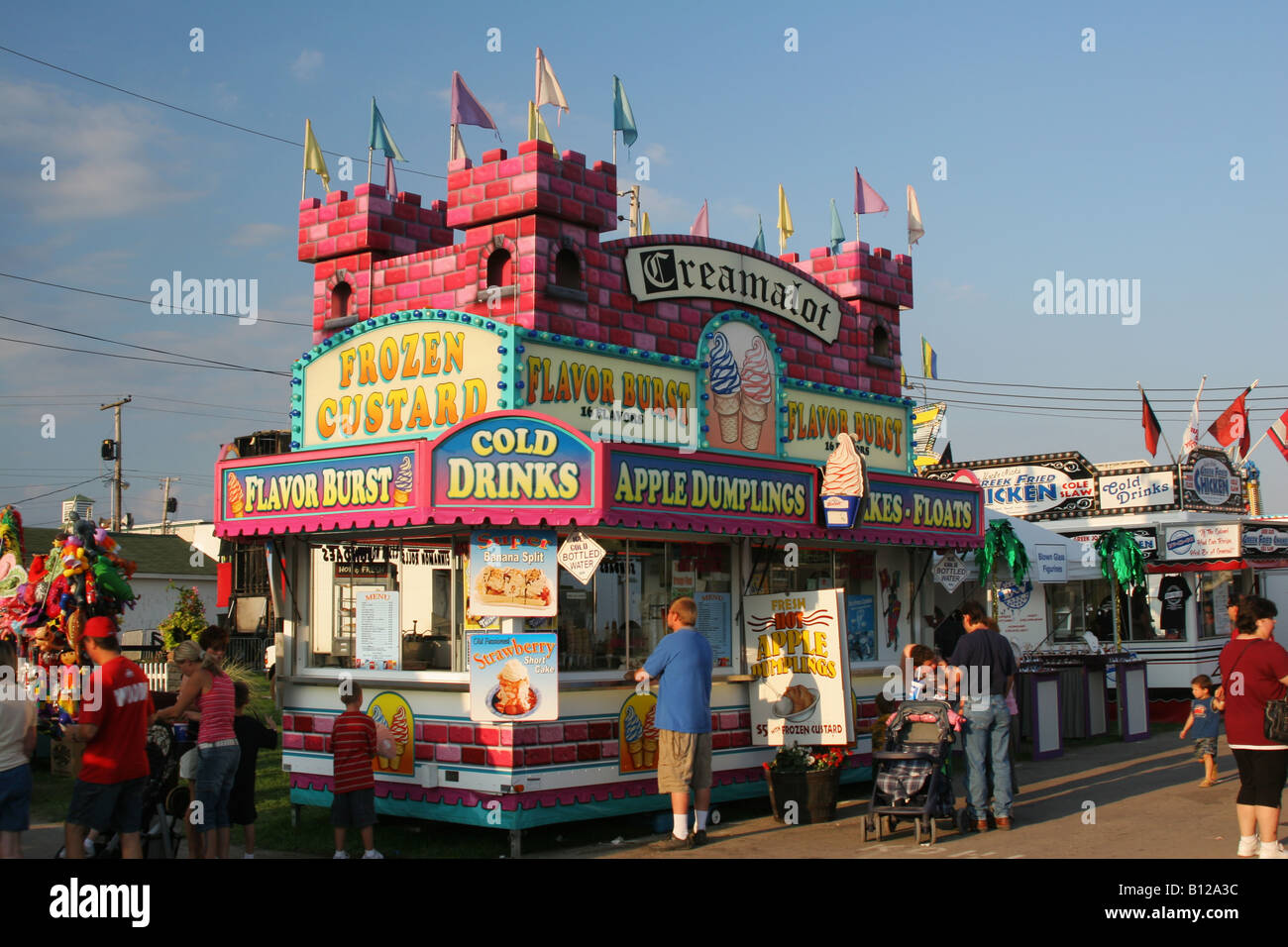 Carnival Food Stand Named Creamalot. Canfield Fair Canfield Ohio Stock ...