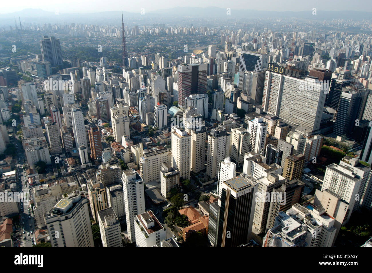 Aerial view of the city of Sao Paulo Brazil 10 08 04 Stock Photo - Alamy