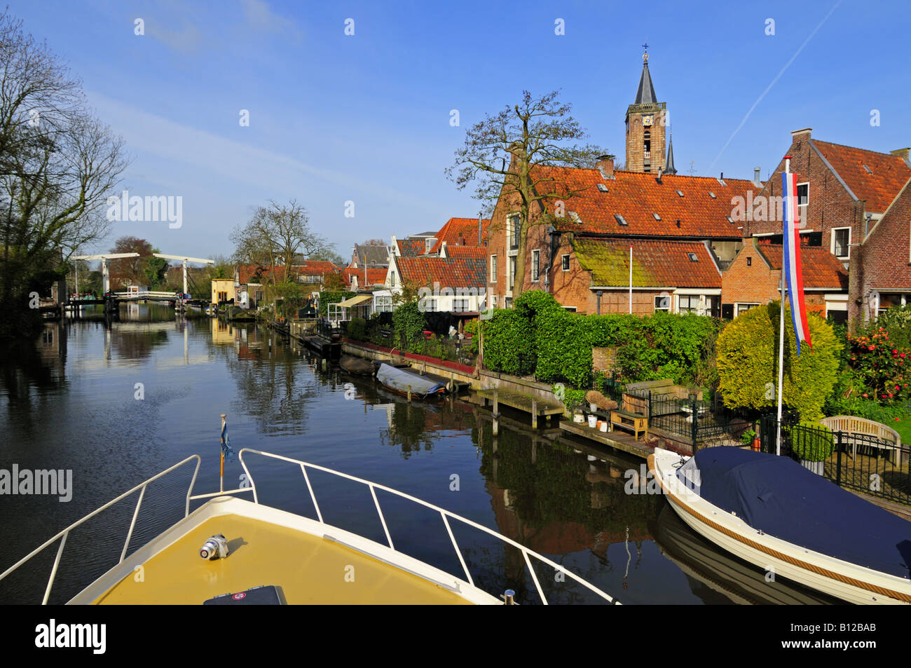 Picturesque scenery along Dutch canals Holland Europe Stock Photo - Alamy
