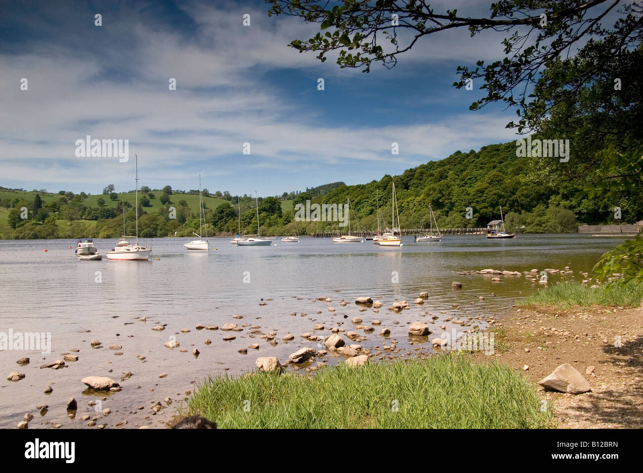 Ullswater in early summer at the Pooley bridge end of the lake Stock ...