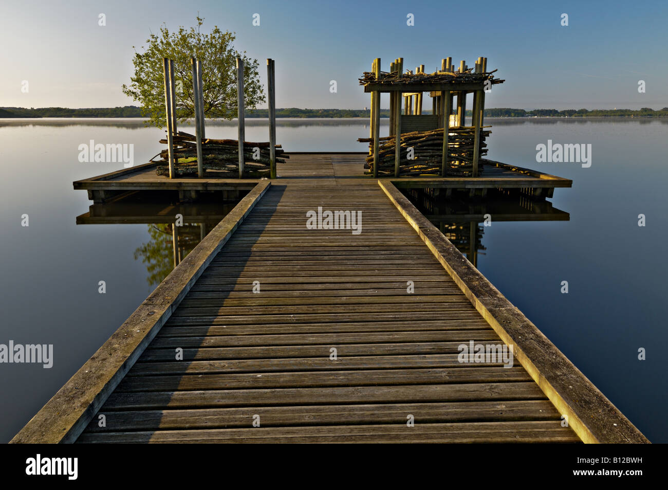 Azur Lake Jetty Stock Photo - Alamy