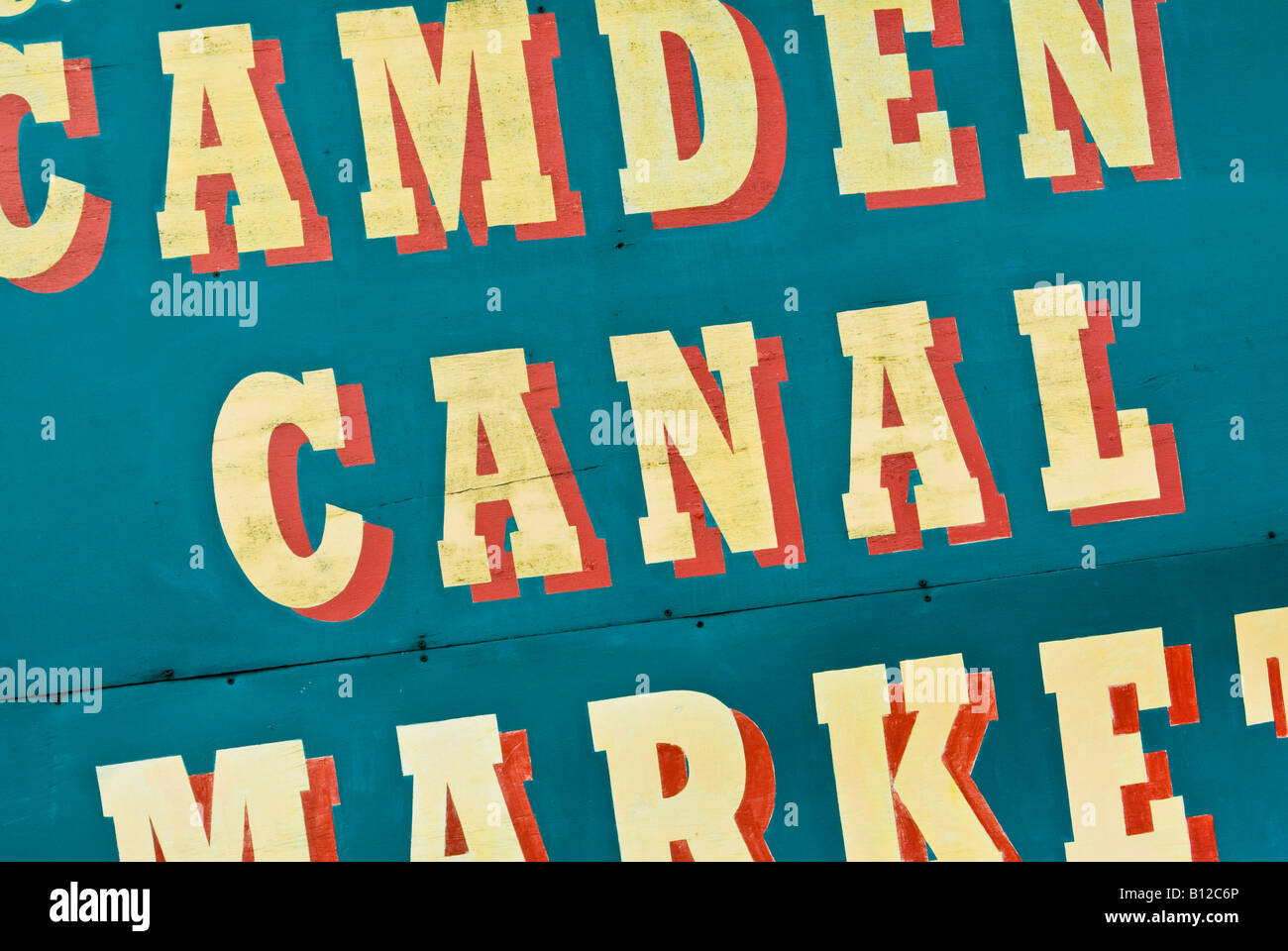 Sign for Camden Canal Market, London Stock Photo - Alamy