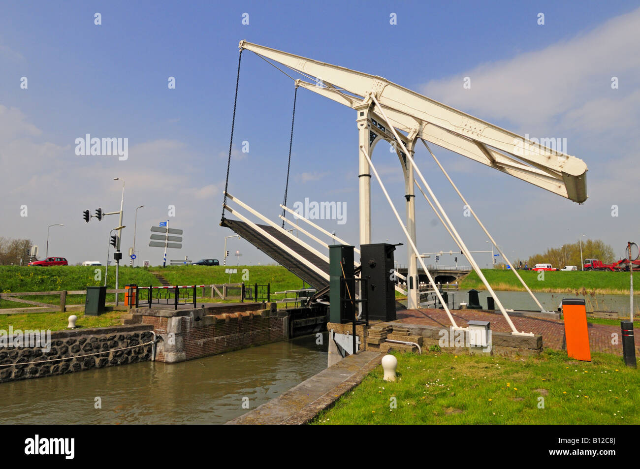 Opening bridge on Dutch canal Holland Europe Stock Photo - Alamy