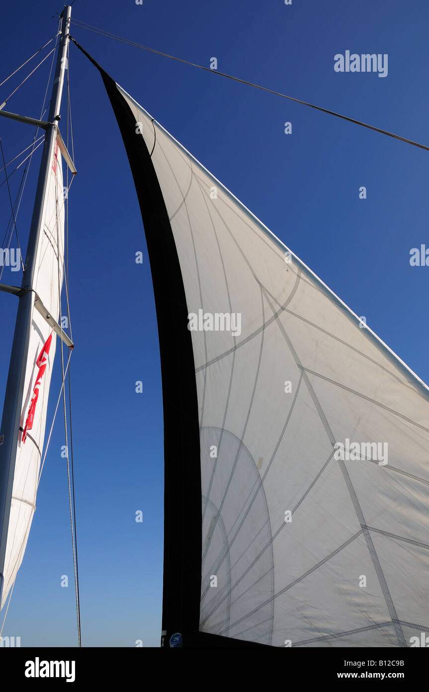 Sails on a Yacht Stock Photo - Alamy