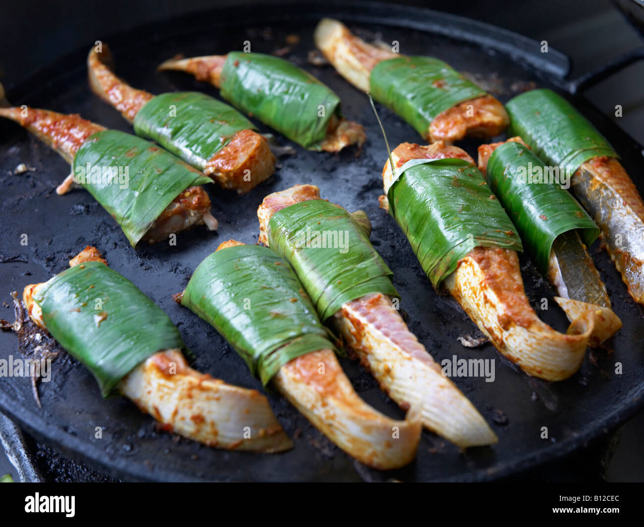 grilled fish, sting ray Stock Photo - Alamy