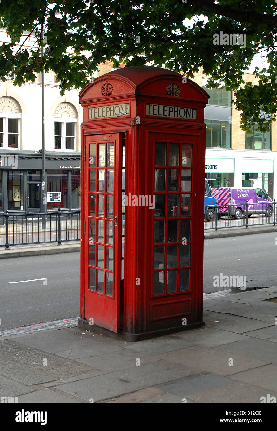 Telephone Box on Upper Street Islington London United Kingdom Stock ...