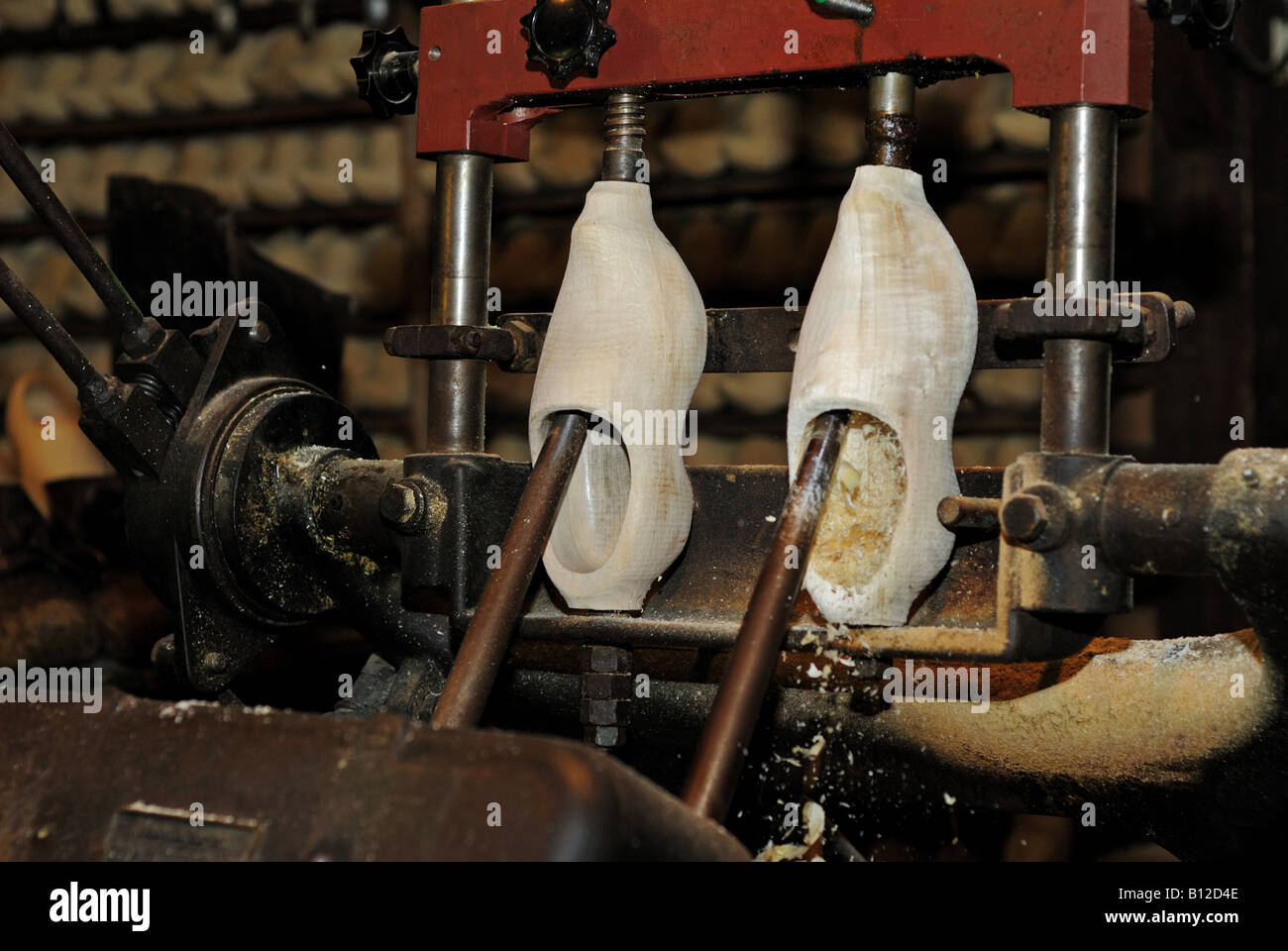 Making traditional Dutch clogs at Ratterman shoemaker Holland Europe ...