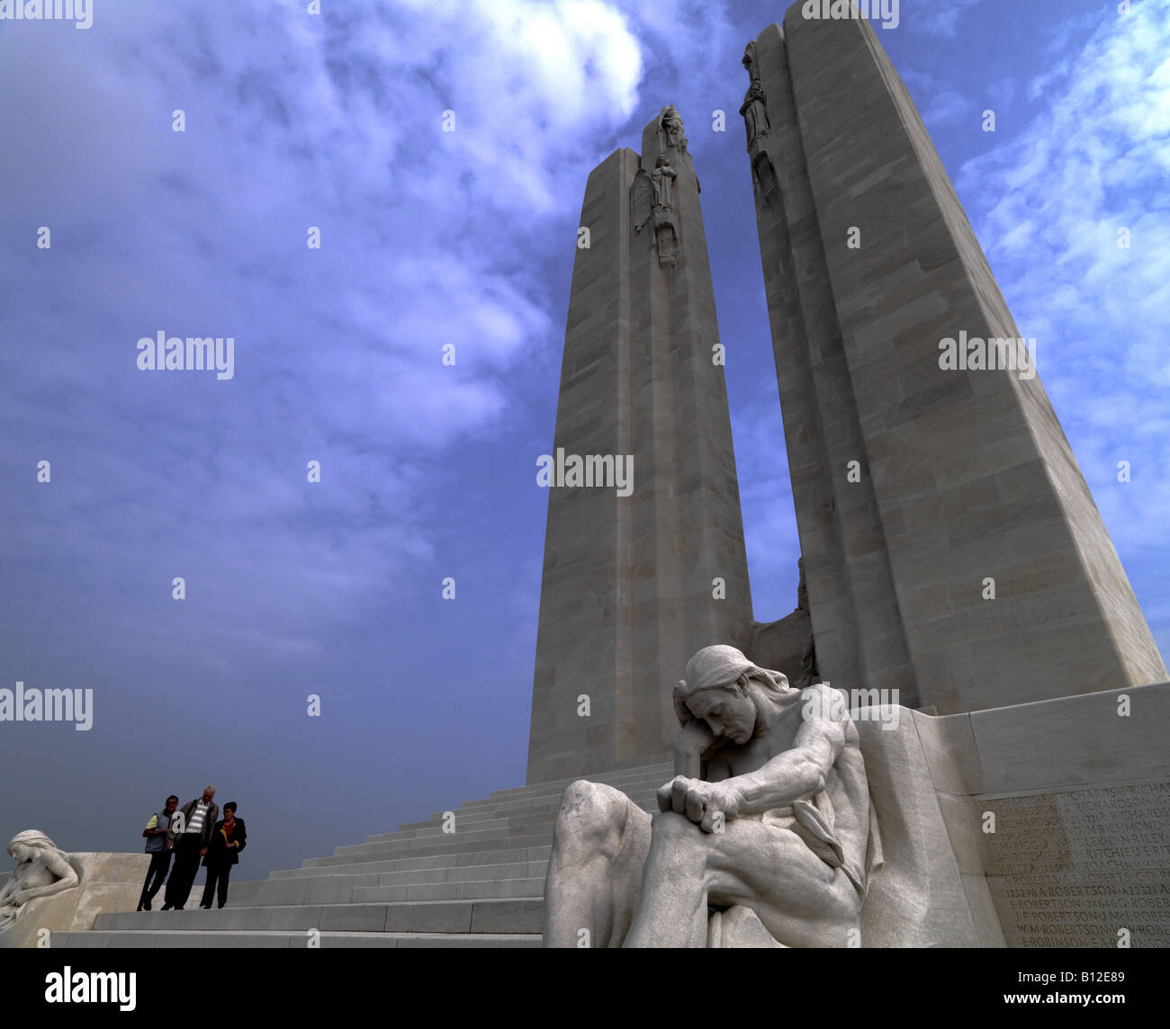 People leaving Canadian national Historic memorial at Vimy Ridge Stock ...