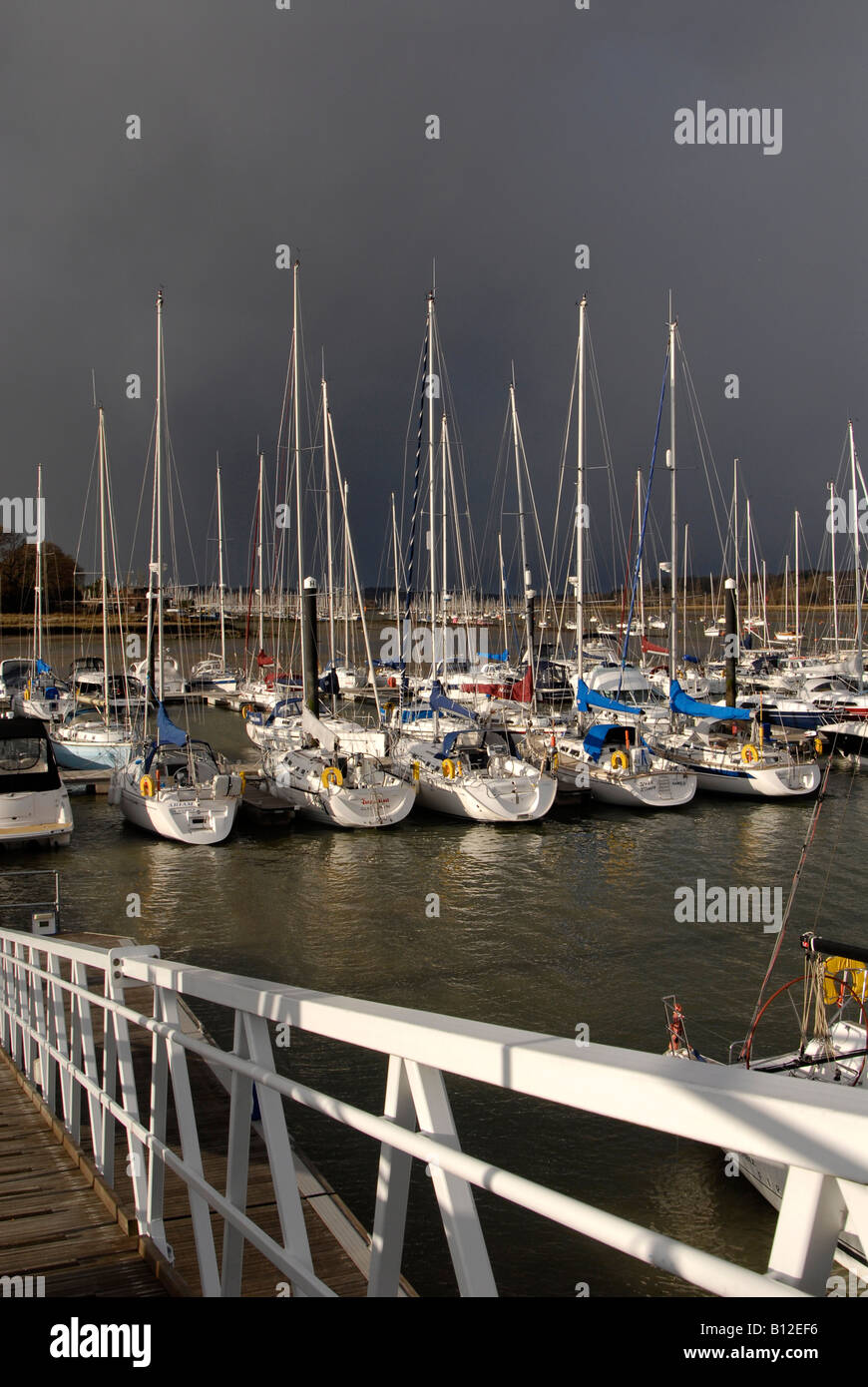 Yachts in a Marina on the Hamble River, Hampshire, England Stock Photo ...