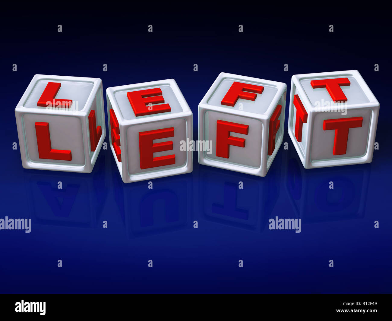Block letters 3d concept illustration Stock Photo - Alamy