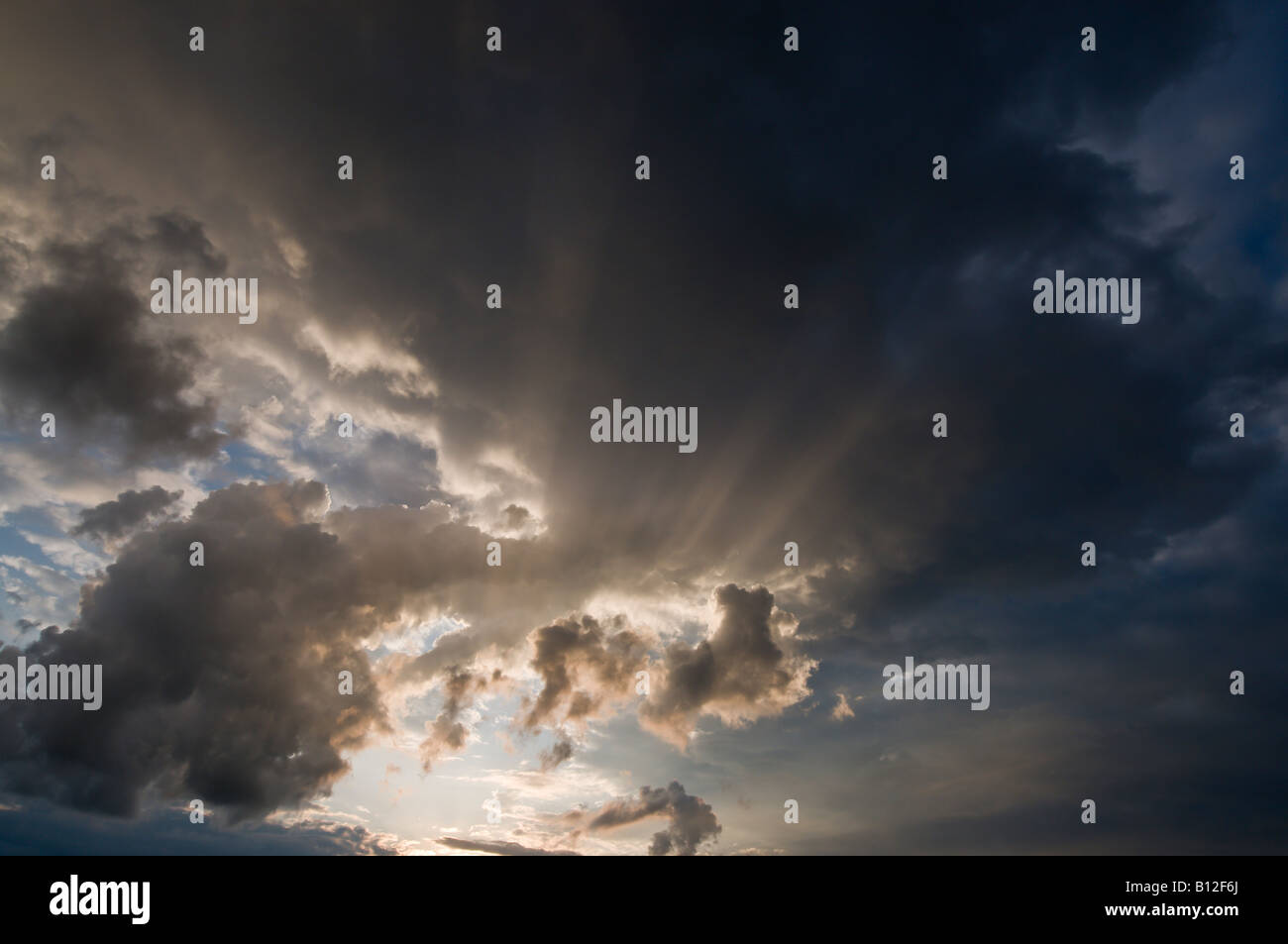Clearing sky after storm, France Stock Photo - Alamy