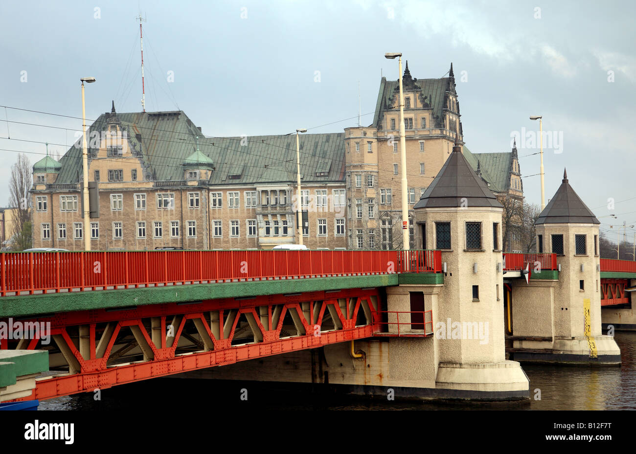 Szczecin Poland Bridge over Odra Stock Photo - Alamy