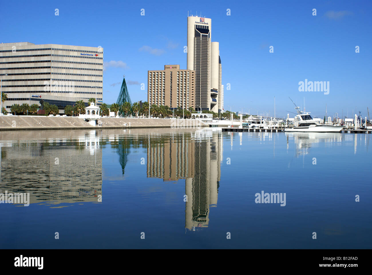 Corpus Christi Texas water in front of city skyline Stock Photo - Alamy