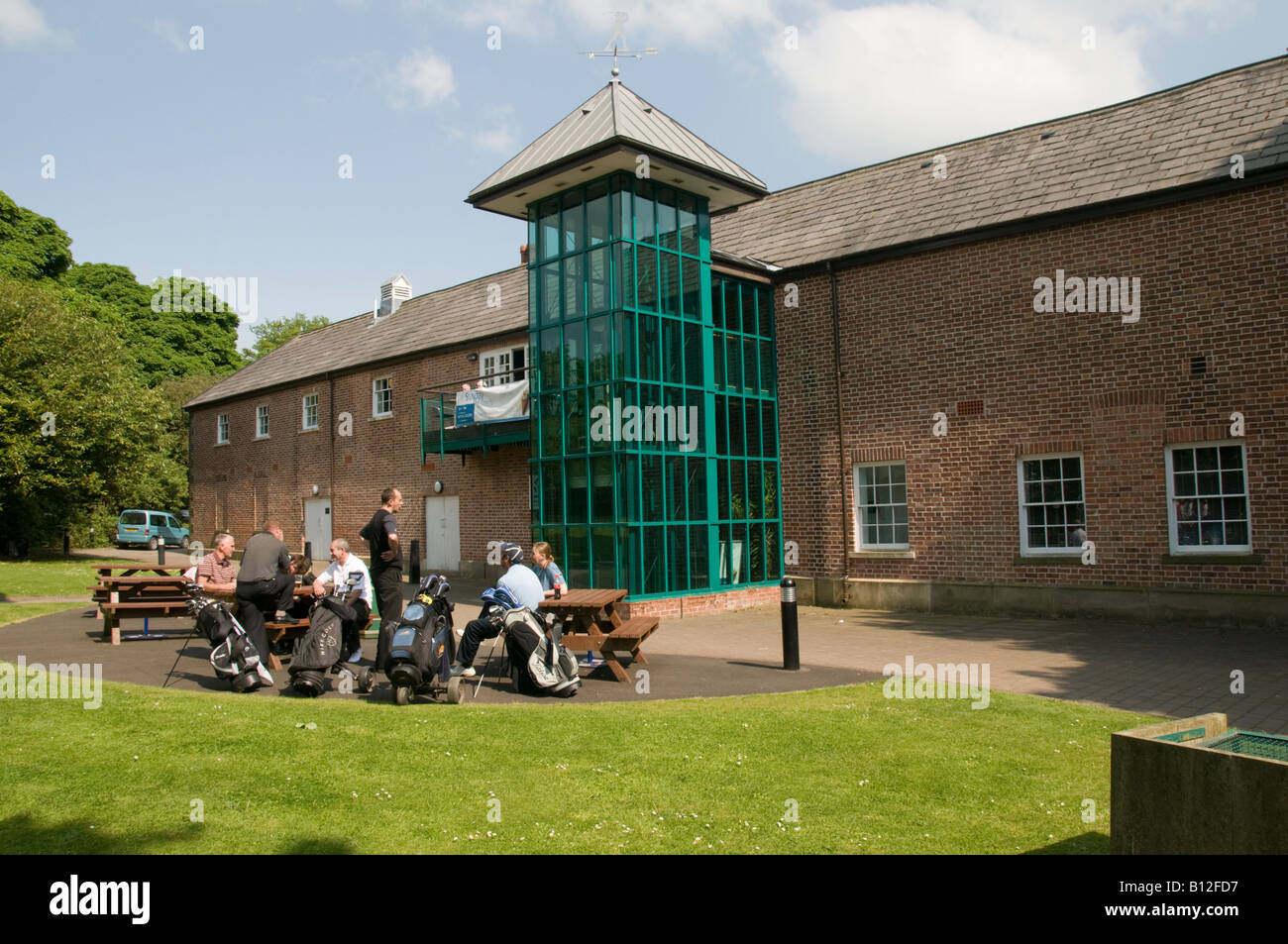 Haigh Hall country park and golf club Wigan Lancashire summer afternoon ...