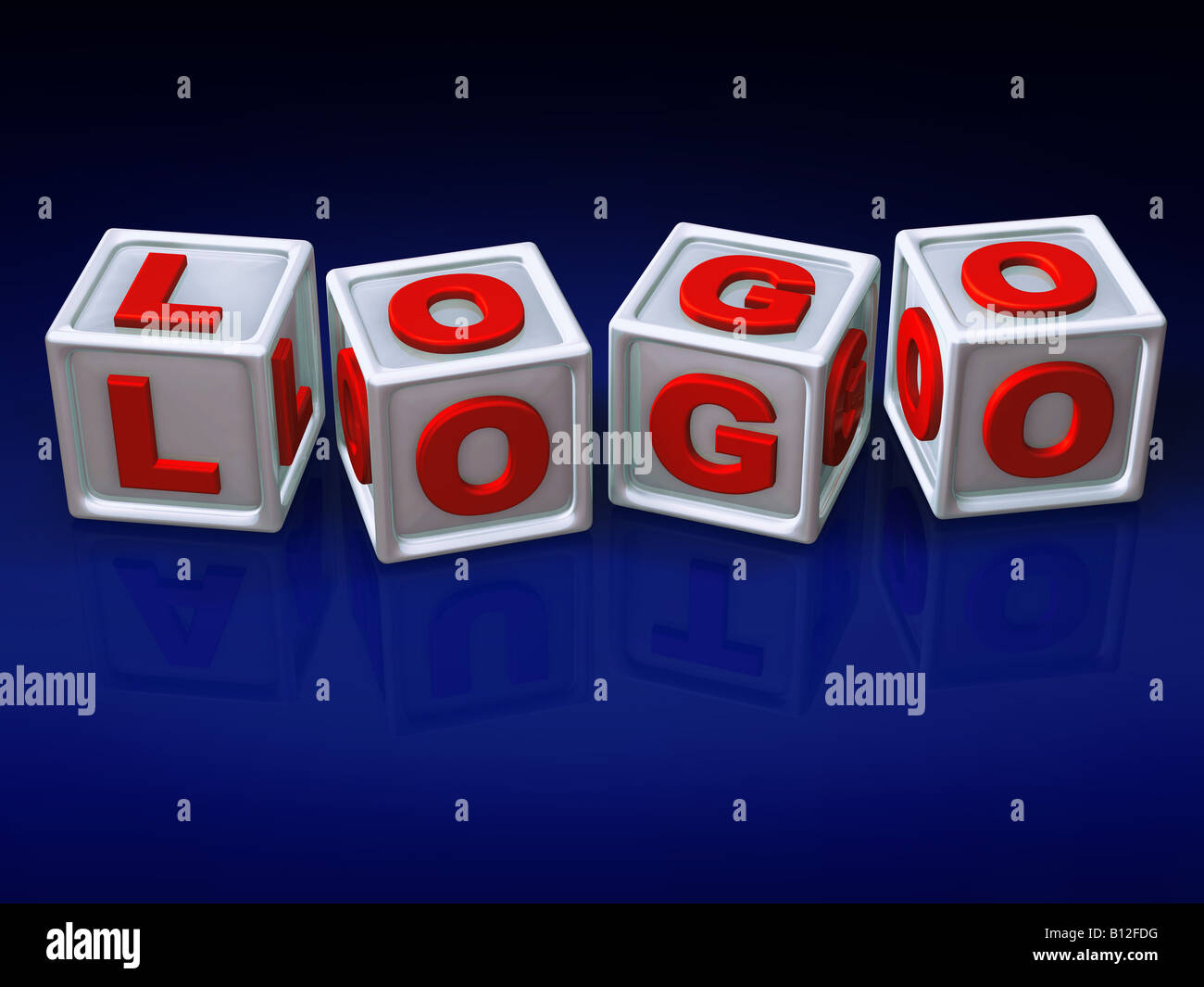 Block letters 3d concept illustration Stock Photo - Alamy
