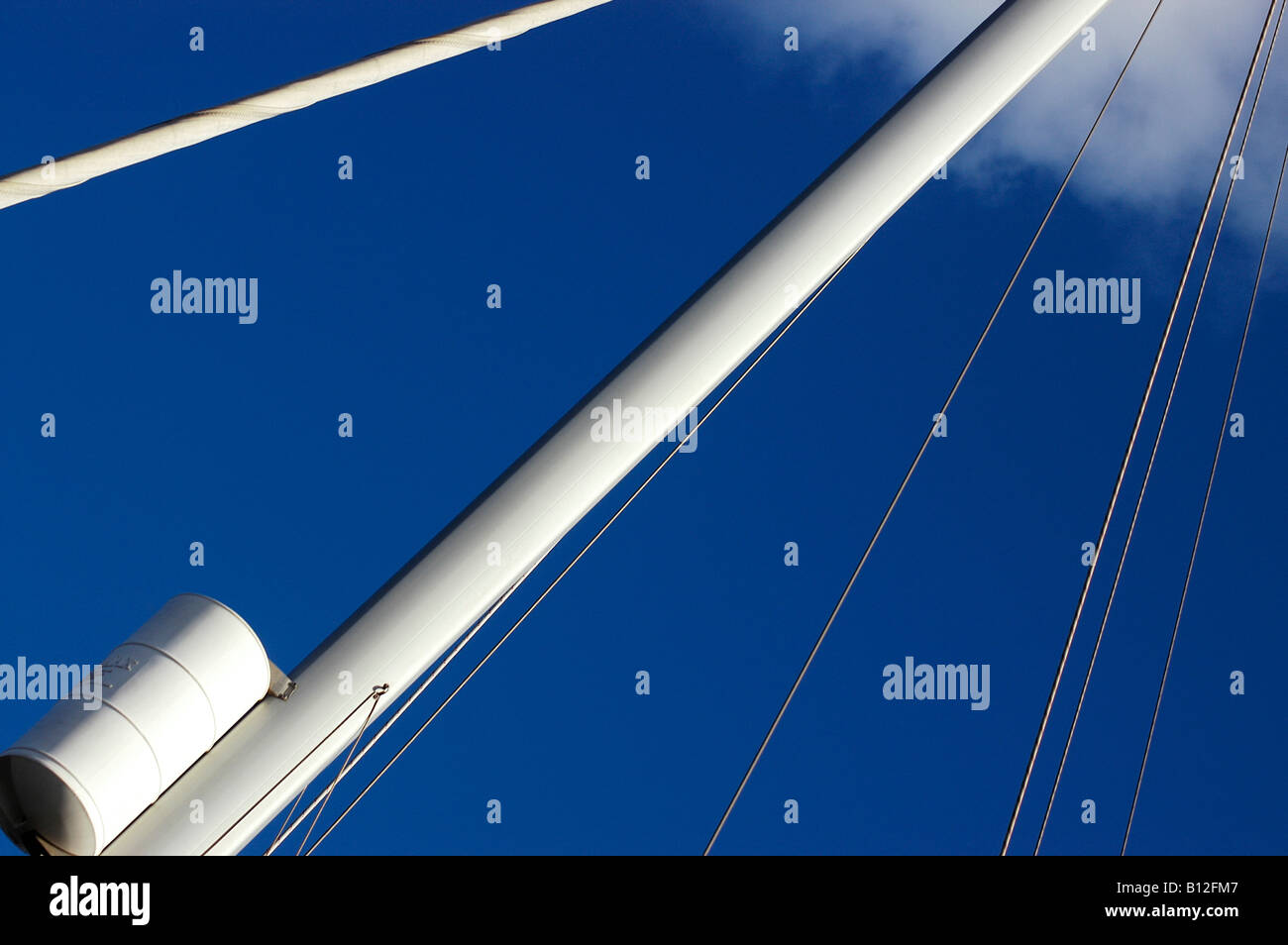 abstract ship mast against a blue sky background Stock Photo - Alamy