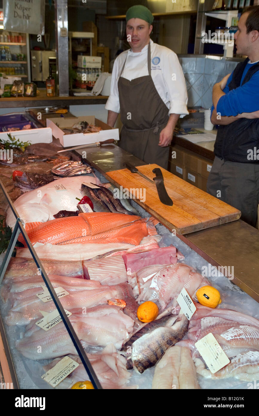 A fishmongers at the desk at Gothenburg s famous fish market ...