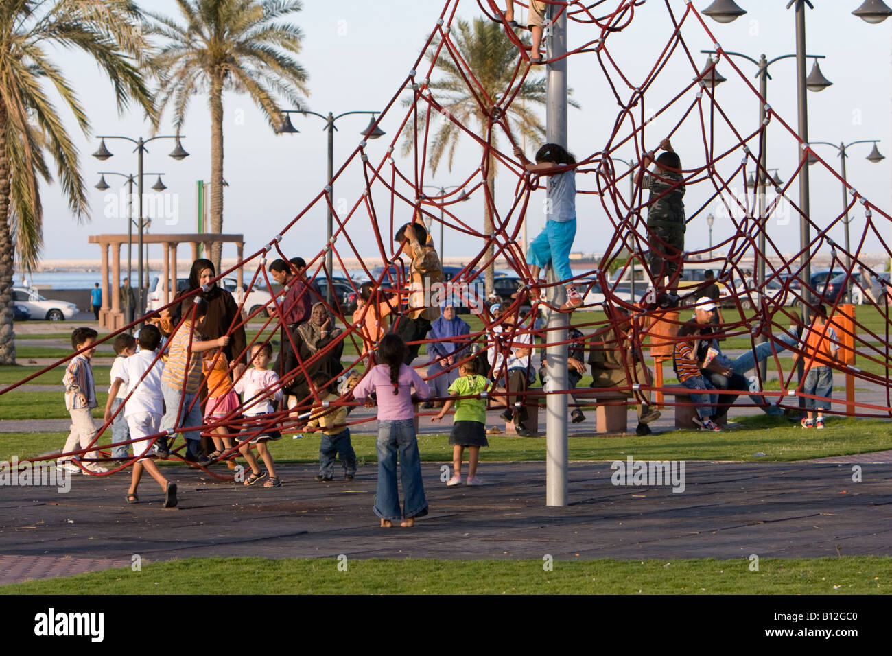 Tripoli, Libya, North Africa. Playground Park near the Green Square ...