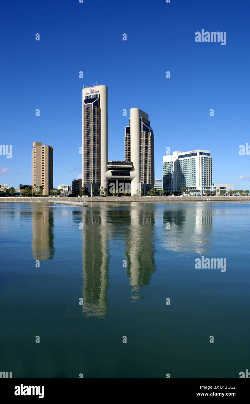 Corpus Christi Texas water in front of city skyline Stock Photo - Alamy