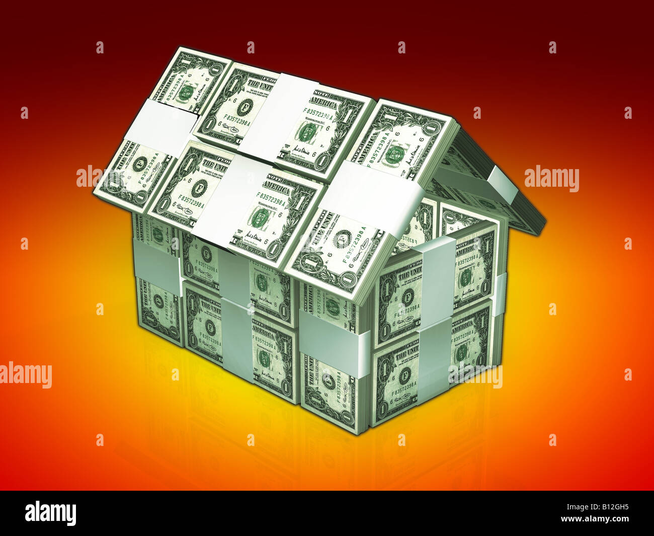 House made of money Stock Photo - Alamy
