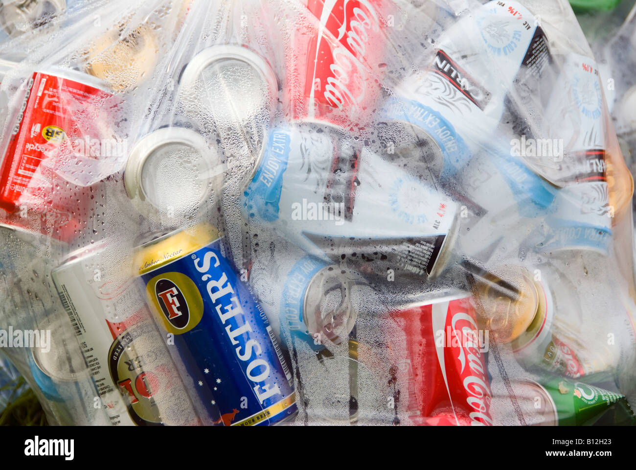 Drinks cans for recycling Stock Photo - Alamy