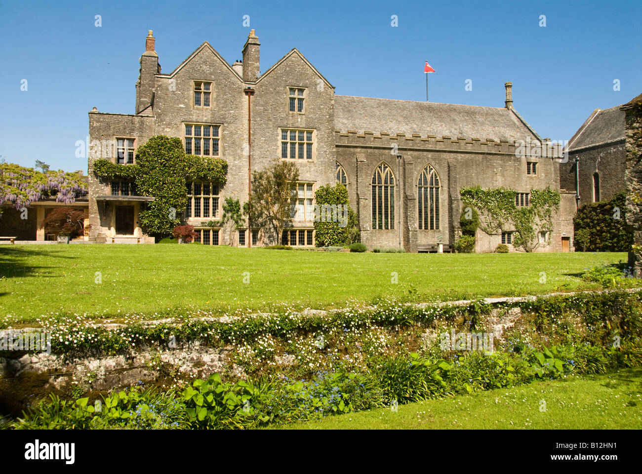 Dartington Hall and gardens in Devon Stock Photo - Alamy