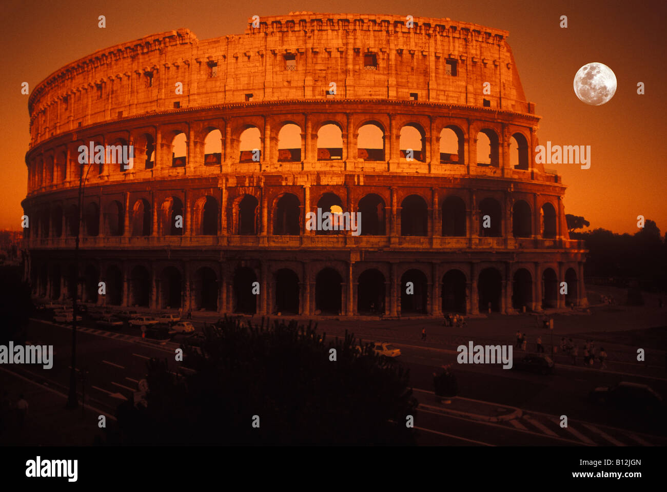 ROMAN COLOSSEUM RUINS ROME ITALY Stock Photo - Alamy