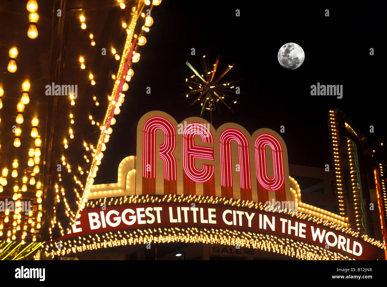 RENO NEON ARCHWAY SIGN VICTORIA STREET RENO NEVADA USA Stock Photo - Alamy