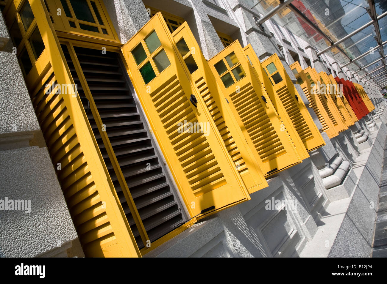 Graphic shot of the Exterior shutters of the MICA (Ministry of ...
