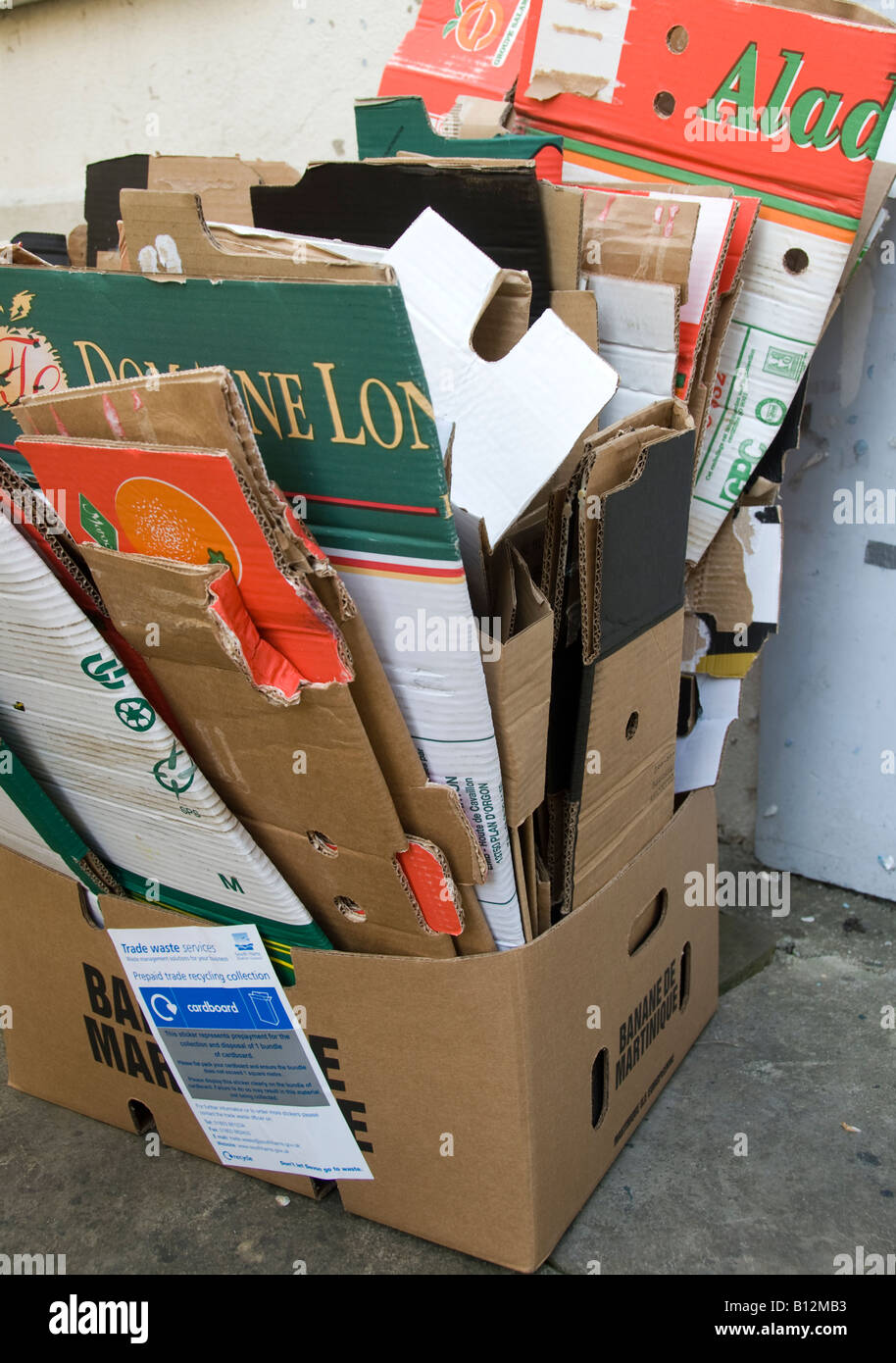 Cardboard for recycling Stock Photo - Alamy