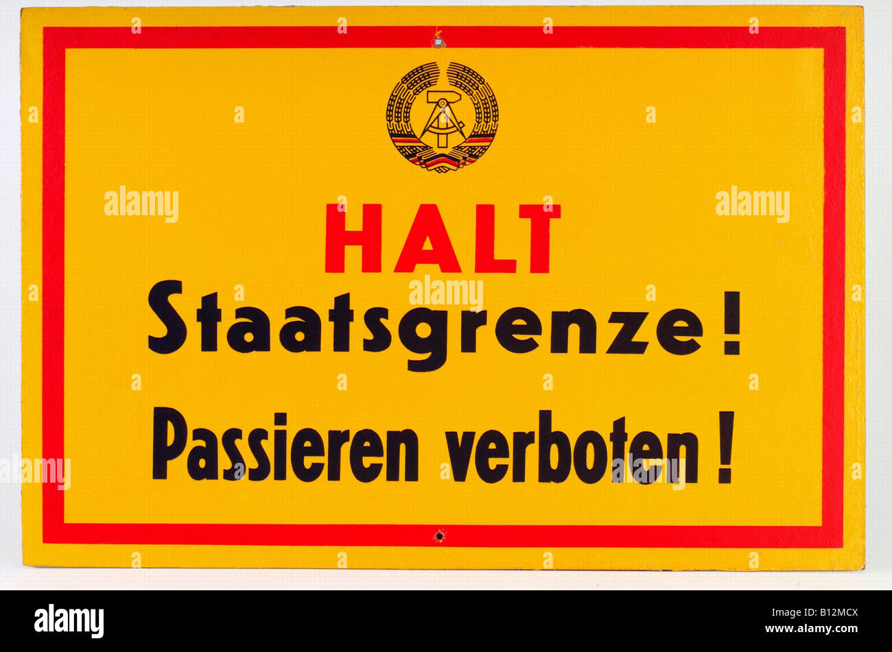 Gdr east germany warning sign hi-res stock photography and images - Alamy