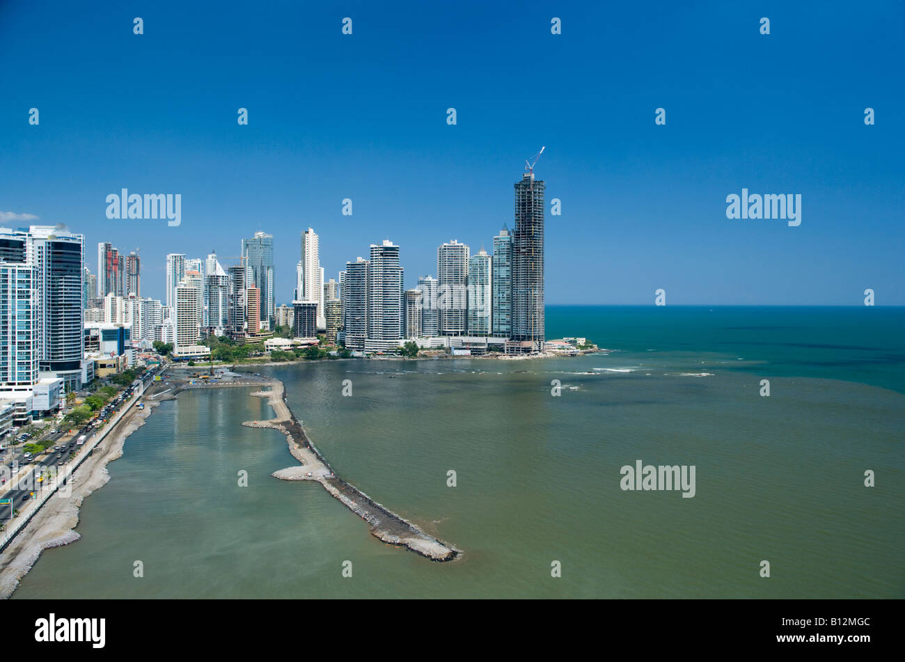 WATERFRONT SKYLINE AVENIDA BALBOA PANAMA CITY PANAMA Stock Photo - Alamy