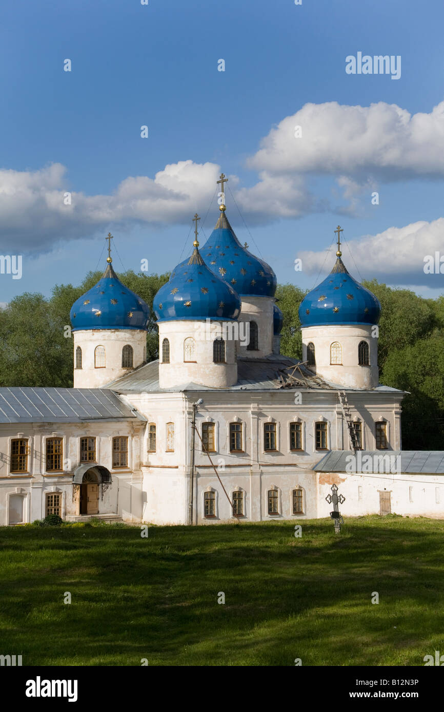 The St. George's (Yuriev) Monastery. Veliky Novgorod, Russia Stock ...
