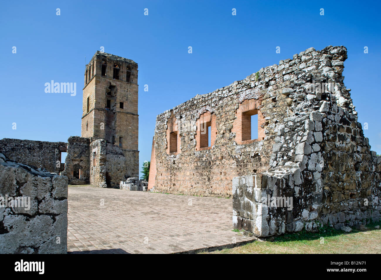 CATHEDRAL TOWER PANAMA LA VIEJA RUINS PANAMA CITY REPUBLIC OF PANAMA ...