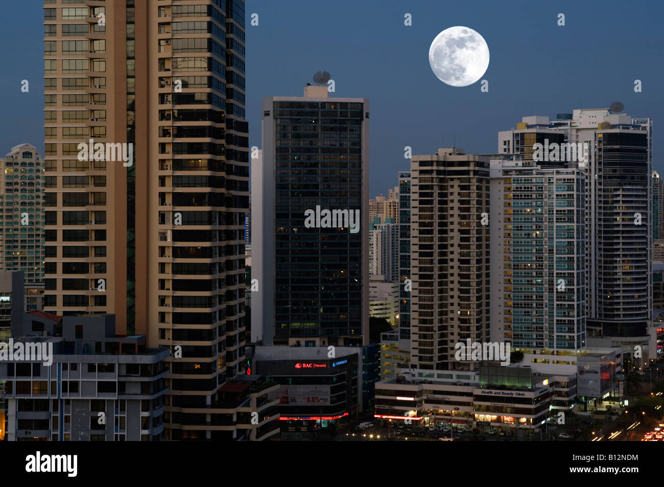 WATERFRONT SKYLINE AVENIDA BALBOA PANAMA CITY REPUBLIC OF PANAMA Stock ...
