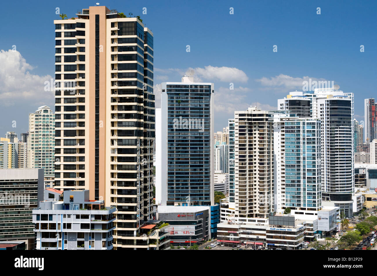 WATERFRONT SKYLINE AVENIDA BALBOA PANAMA CITY REPUBLIC OF PANAMA Stock ...