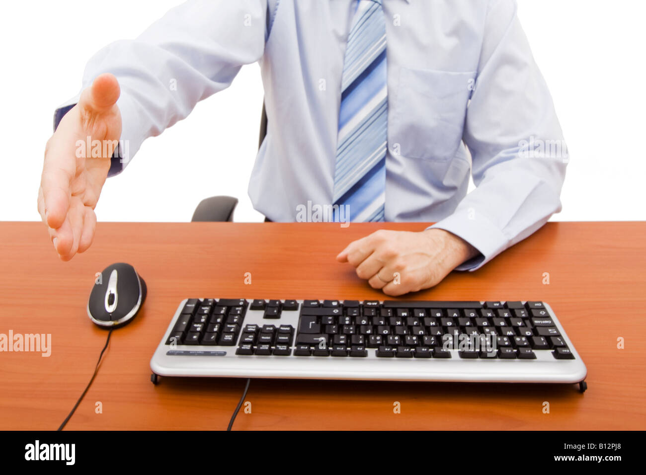 businessman greeting. Job interview concept Stock Photo - Alamy