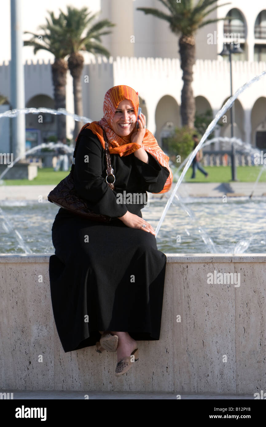 Tripoli, Libya, North Africa. Modern Libyan Woman's Clothing Style as ...