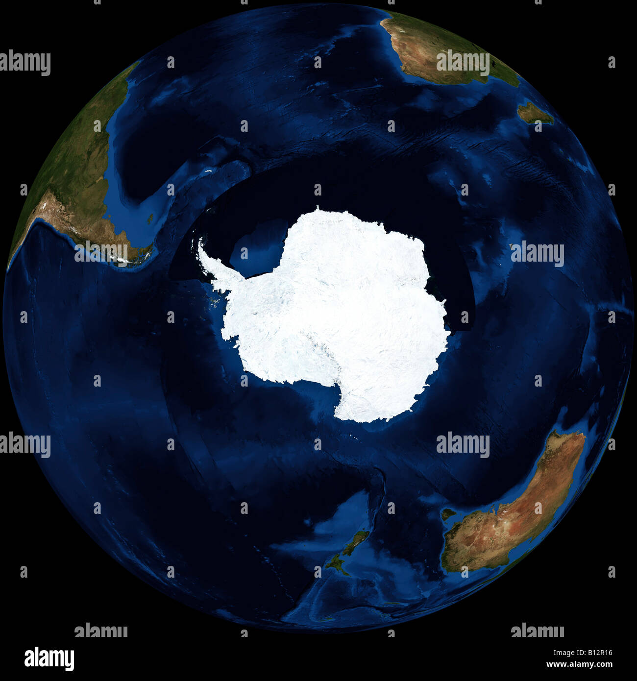 True color Terra/MODIS satellite image of the earth rendered in ...