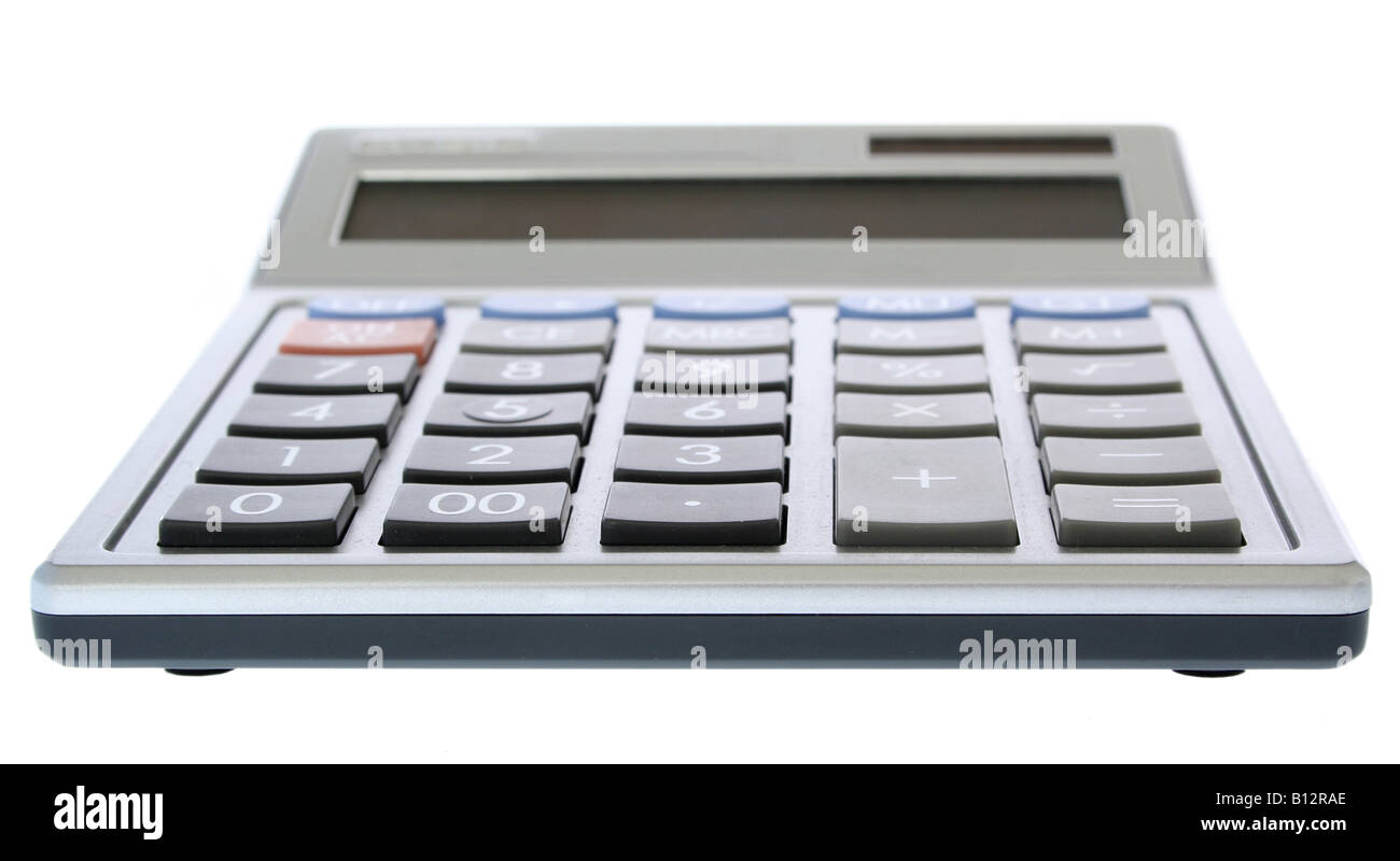 Professional business calculator isolated on white background Stock Photo - Alamy
