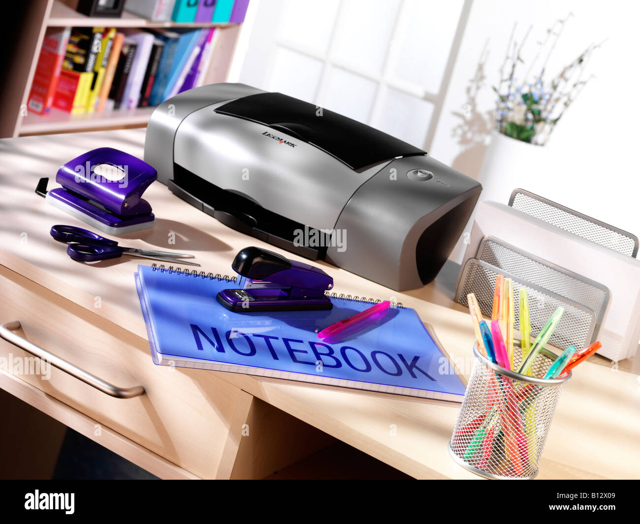 OFFICE DESKTOP SCENE Stock Photo - Alamy