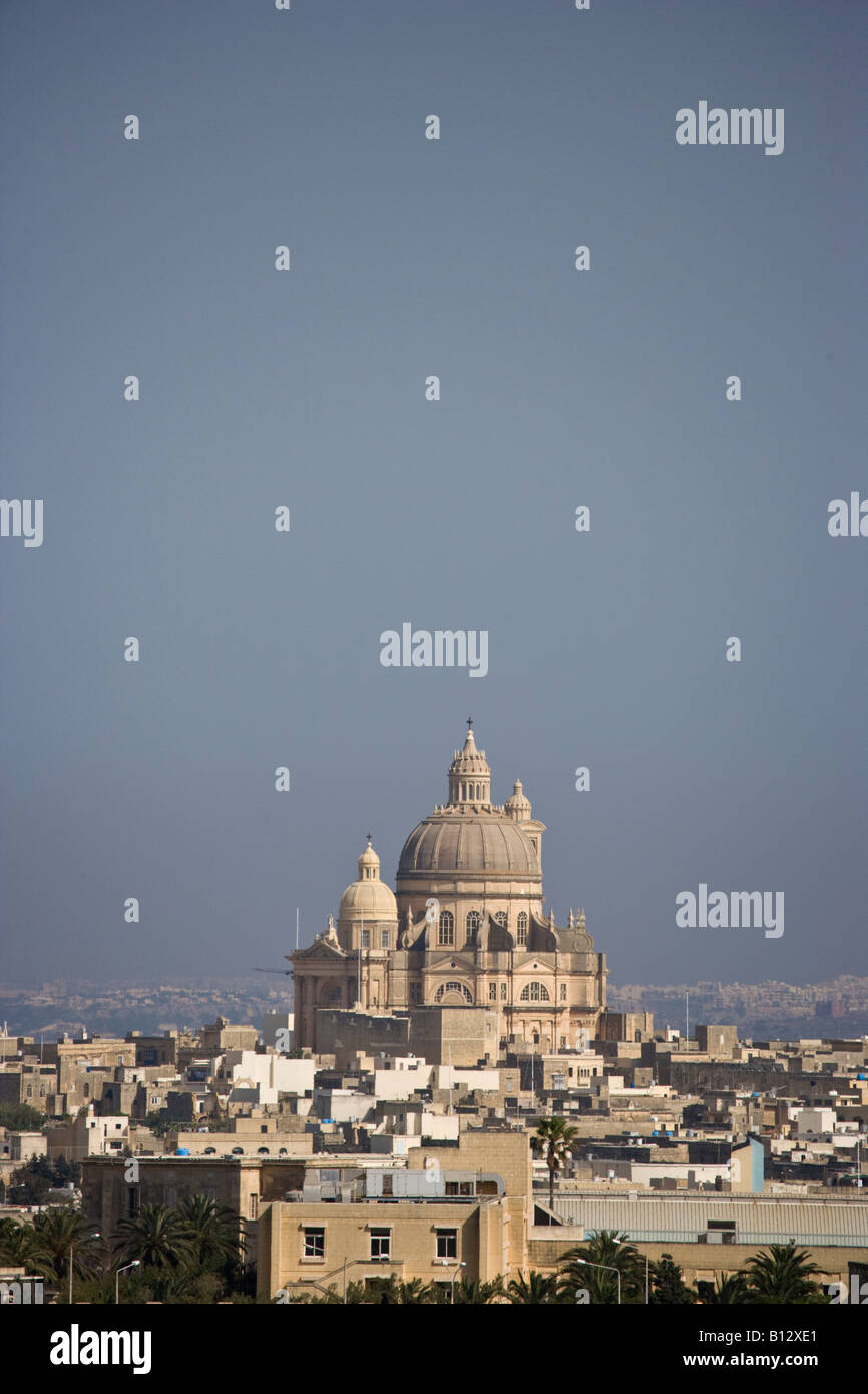 Parish Church of St John the Baptist Rotunda Xewkija Gozo Malta Stock ...