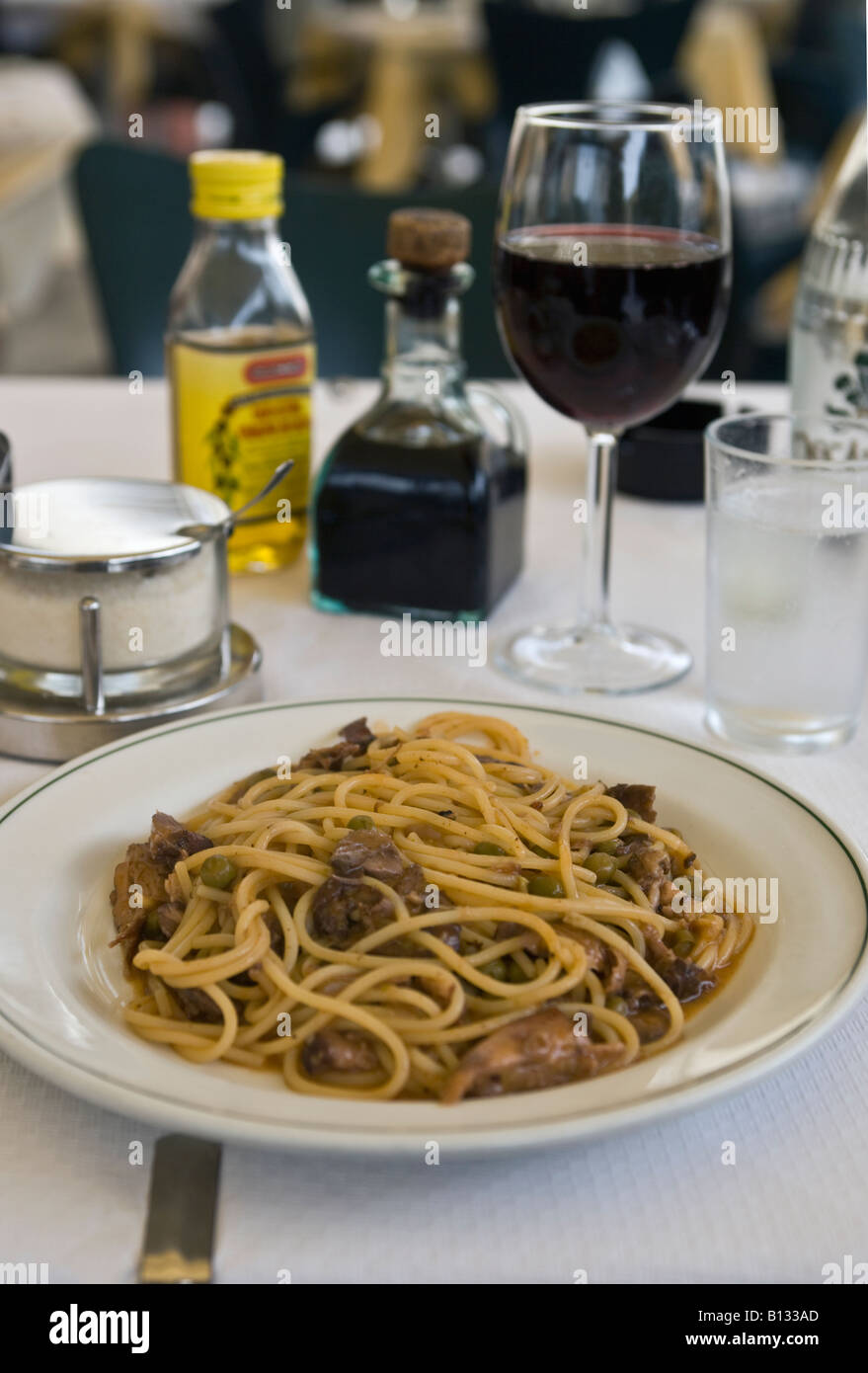 Spaghetti with Rabbit Gozo Malta Stock Photo - Alamy