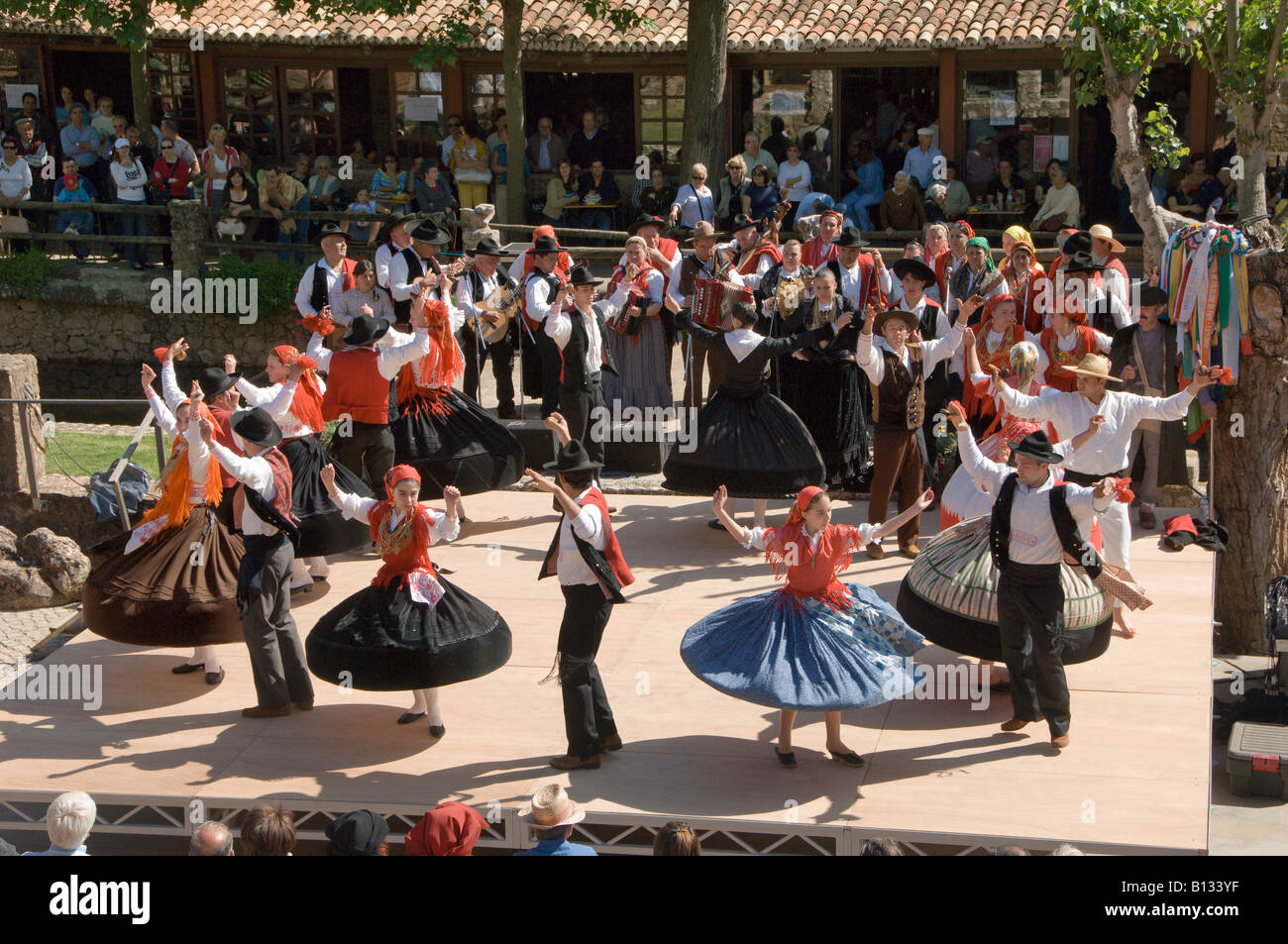 Portugal the Algarve, Folk dancing Festival at Alte, dancing troupe ...