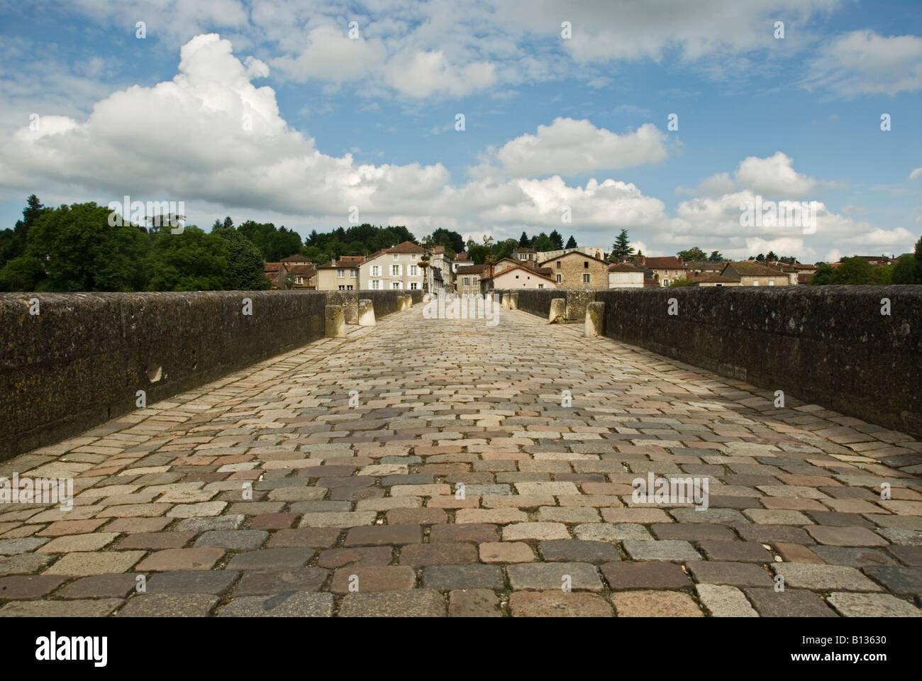 Stock photo of the bridge at Confolens in the Charente region of France ...