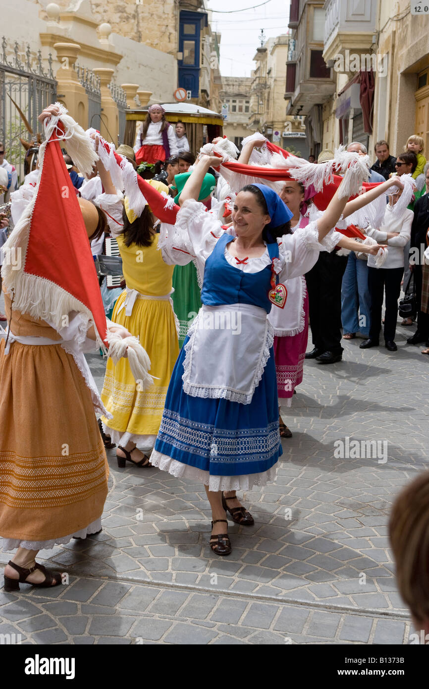 Folk Group Victoria Gozo Malta Stock Photo - Alamy